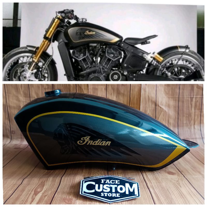 Jual Tangki Custom BOBBER INDIAN CUSTOM JAPSTYLE | Shopee Indonesia