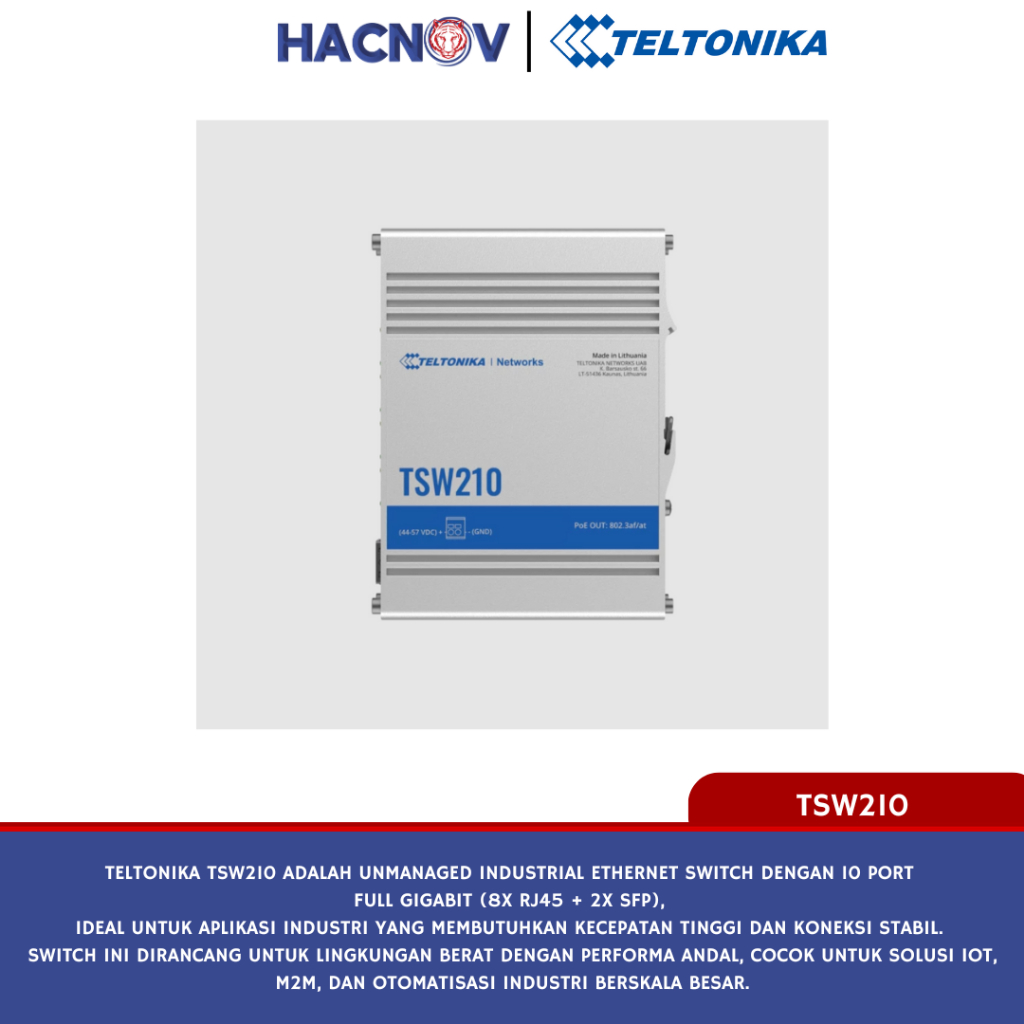 Jual TELTONIKA TSW210 Indusrial Ethernet Switch 10-Port Gigabit Switch ...
