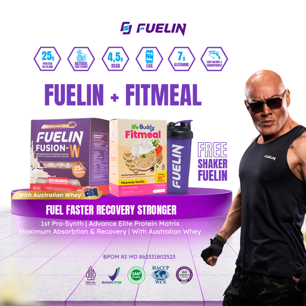 Jual [SPECIAL BUNDLE] FUELIN - Fusion W ISO BLENDS ( 10 Sachet x 35gr ) X Life Buddy Fitmeal ( 7 ...