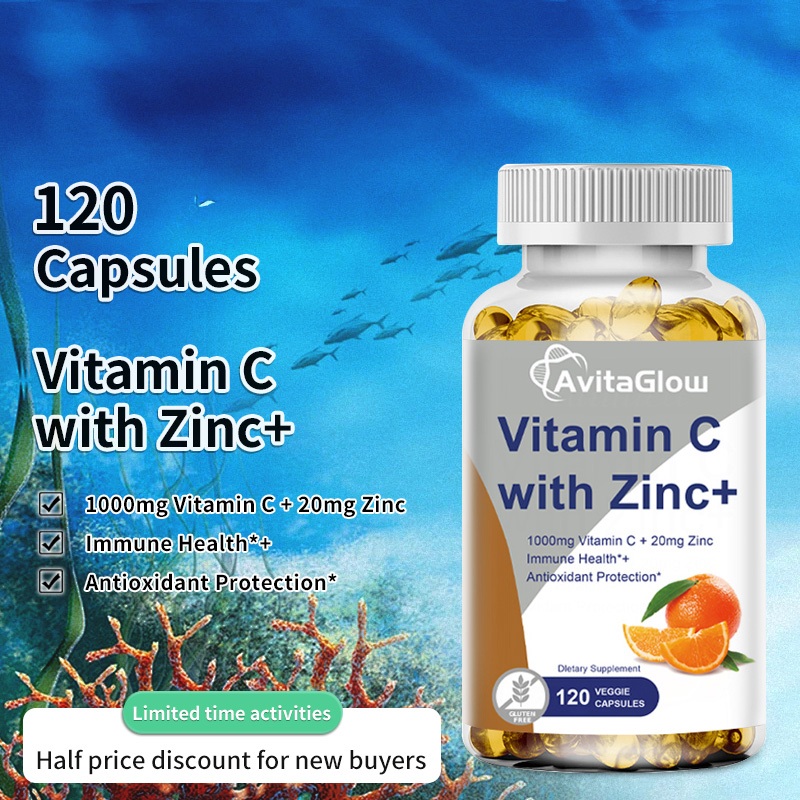 Jual Vitamin C Complex dengan Zinc Vitamin C 1000 mg dan Zinc 20 mg, Antioksidan Kuat dan ...