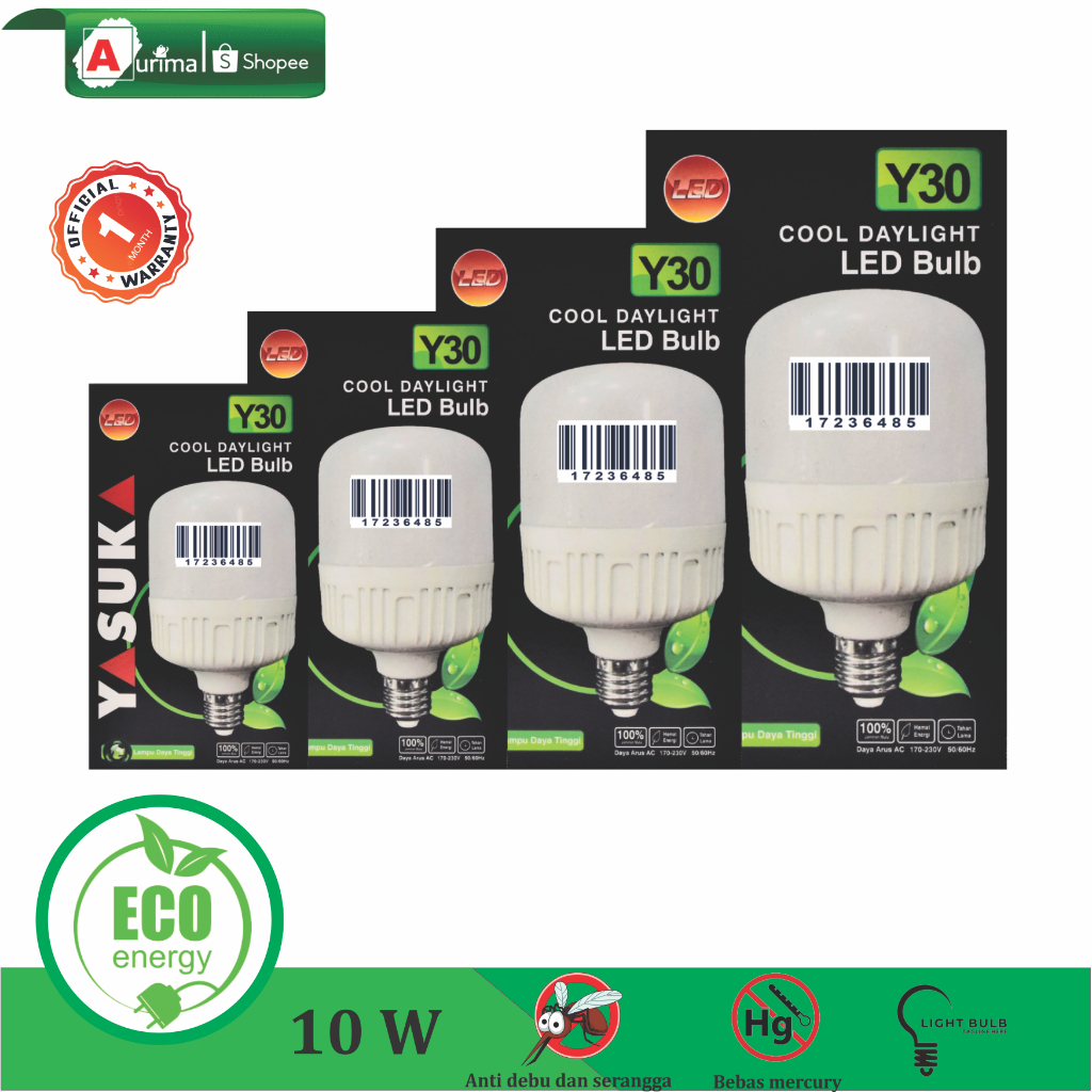 Jual LAMPU LED 10 W LAMPU 10 WAT LED LAMPU YASUKA TERANG HEMAT LISTRIK ...