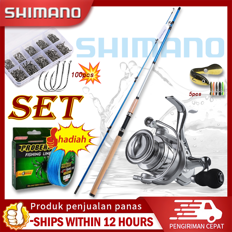 Jual 【# Beli 1 Dapat 6 #】Pancing Set 1.6M/1.8M/2.1M/2.4M Joran Pancing Set Dengan Bahan Serat ...