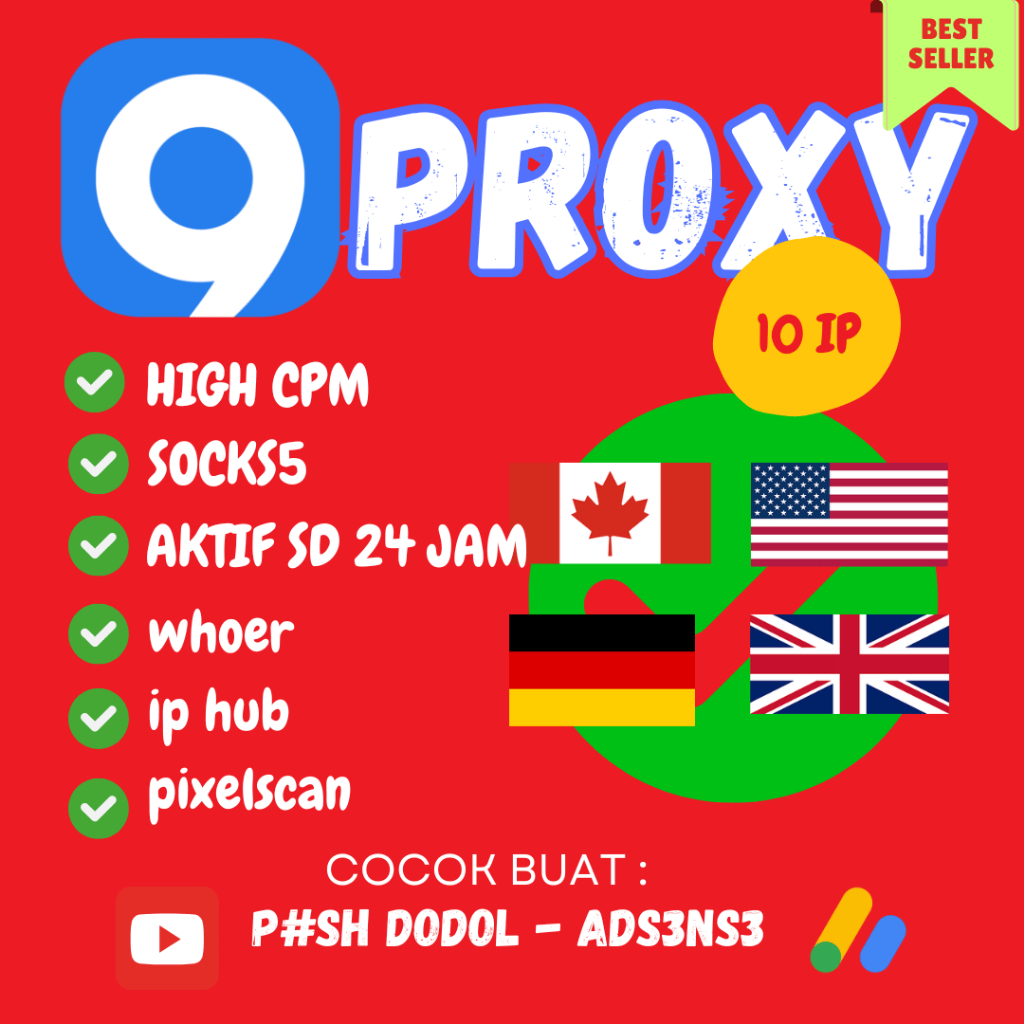 Jual 9PROXY PREMIUM RESIDENSIAL PROXY 10 IP | Shopee Indonesia