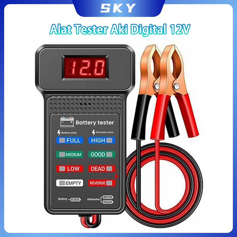 Jual SKY Alat Cek Aki Mobil Test Batre Aki Motor Detektor Tes Baterai ...