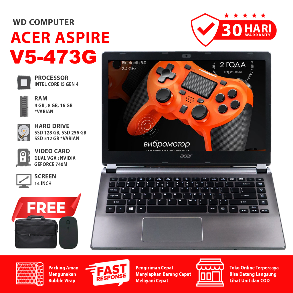 Jual Laptop Acer Aspire V5-473G - NVIDIA GEFORCE 740M I Core I5 Gen 4 I ...