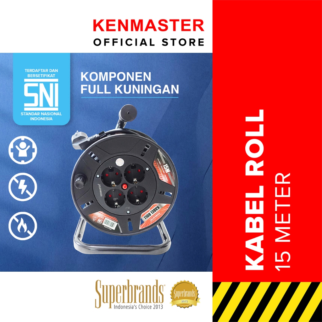 Jual Kenmaster Kabel Roll 15 Meter 4 LB - 3 x 0,75 MM - SNI / Kabel Rol ...
