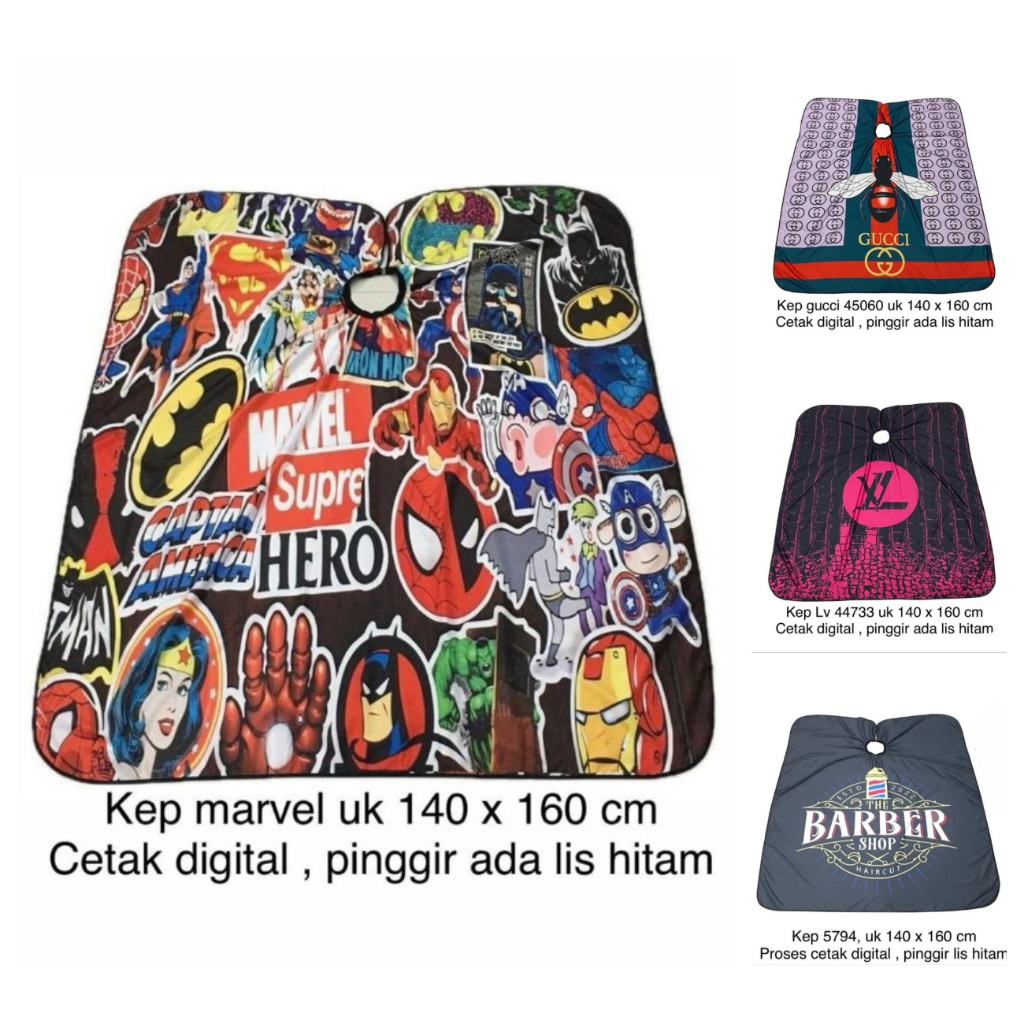 Jual Kain Kep Potong Rambut PREMIUM TEBAL JUMBO Apron Barbershop ...