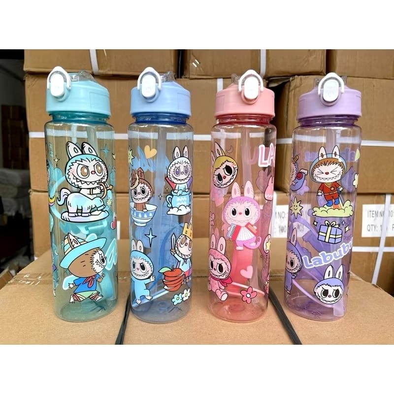 Jual Botol minum anak LABUBU uk 900mL / Botol minum anak lucu viral ...