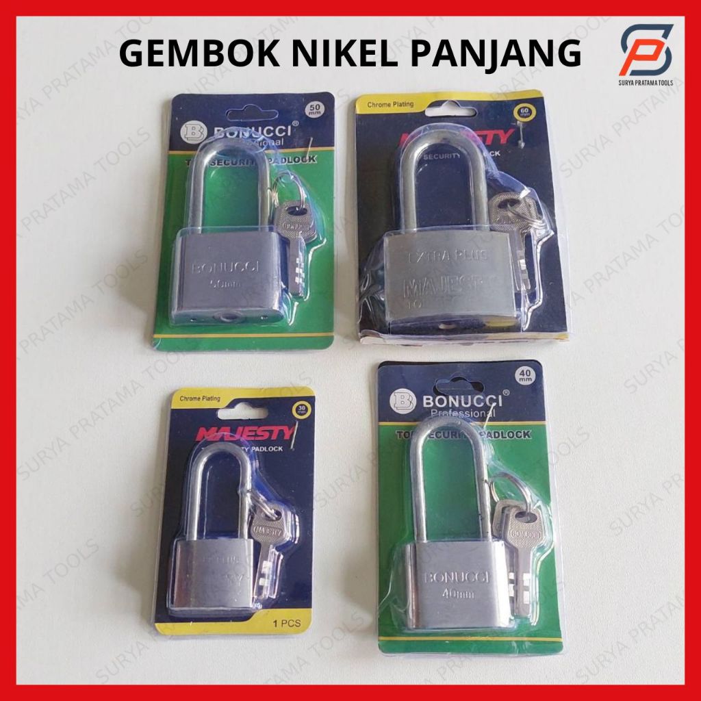 Jual Gembok Nikel Panjang 30mm 40mm 50mm 60mm 30 40 50 60 mm Gembok ...