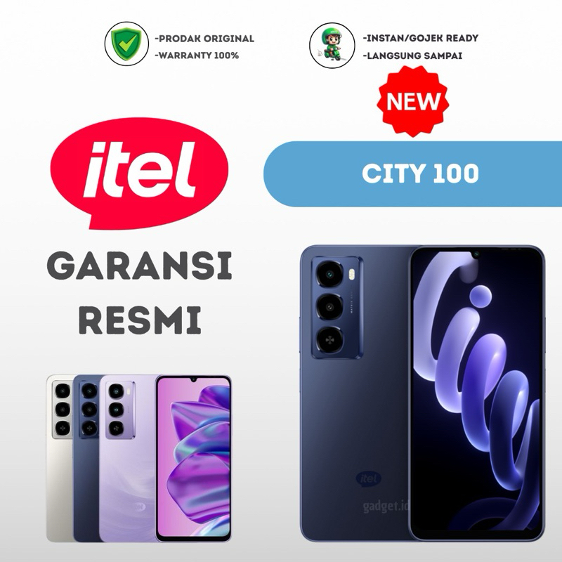 Jual Itel City 100 8/128 Garansi resmi itel indonesia 1 th Resmi ...