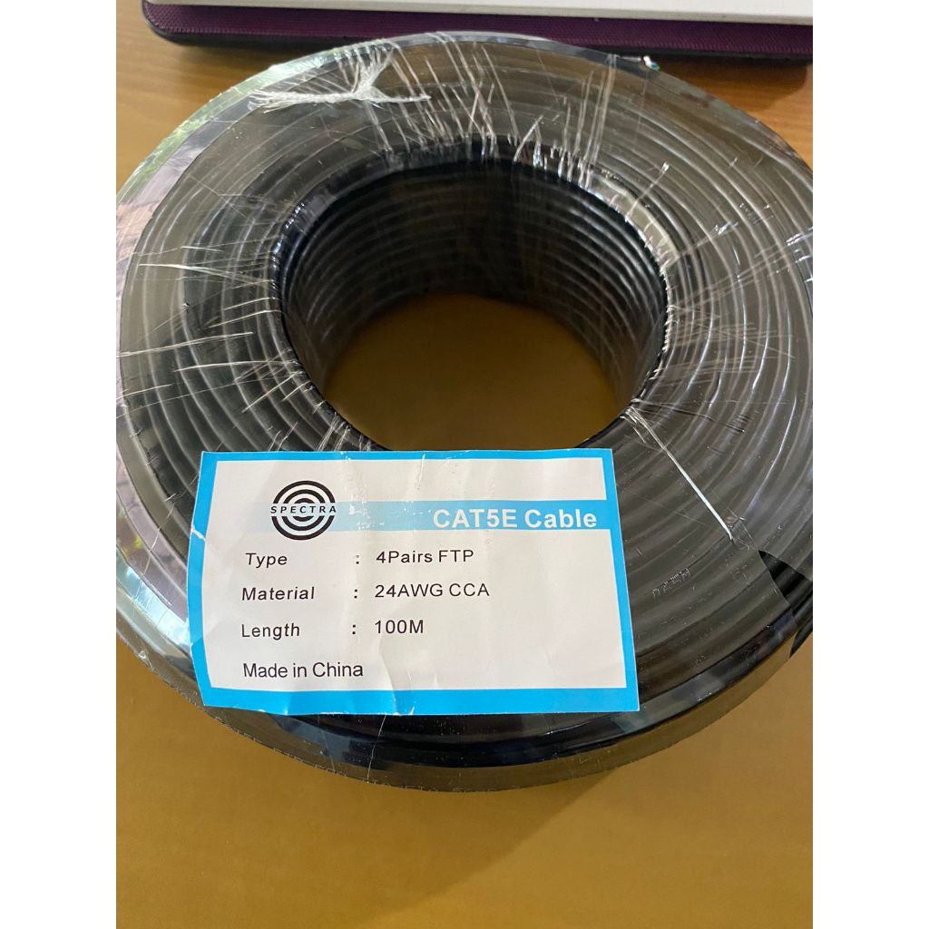 Jual Kabel Lan outdoor Spectra FTP Cat-5e panjang 100m | Shopee Indonesia