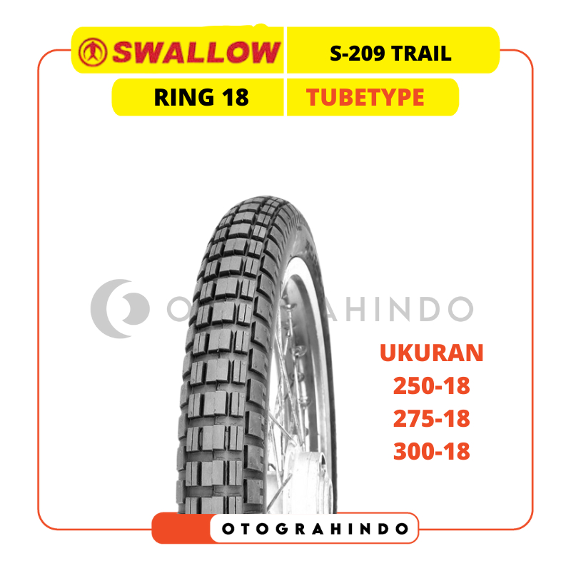 Jual BAN LUAR SEPEDA MOTOR SWALLOW S-209 TRAIL UKURAN 250 275 300 RING ...