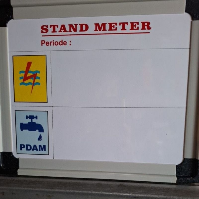 Jual papan tulis stand meter PLN dan PDAM 29x24cm | Shopee Indonesia