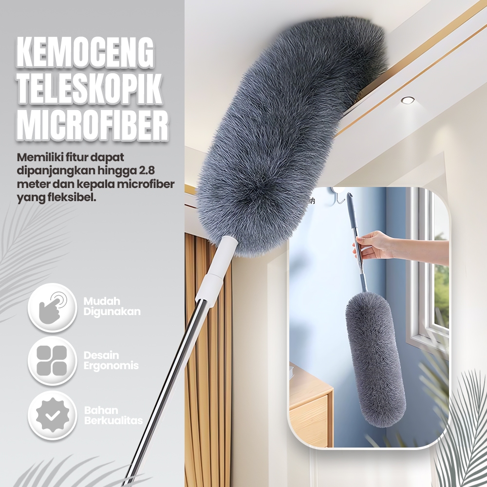 Jual Kemoceng Microfiber Teleskopik 35 CM- 2,8 M Panjang Tarik ...