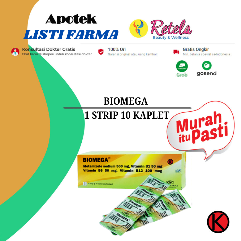 Jual BIOMEGA 1 STRIP 10 KAPLET | Shopee Indonesia