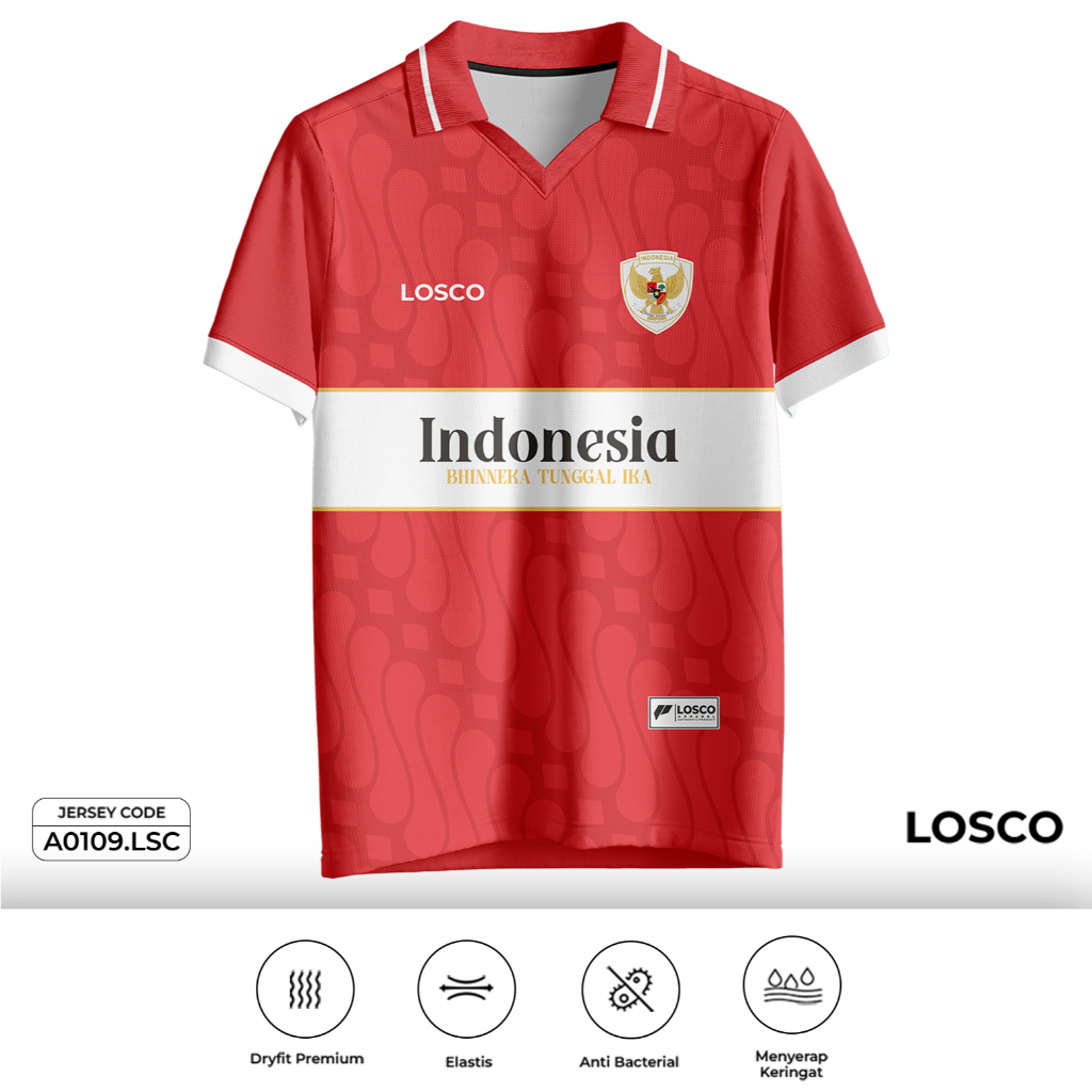 Jual LOSCO - Jersey Vintage Timnas Indonesia / Jersey Retro Timnas ...