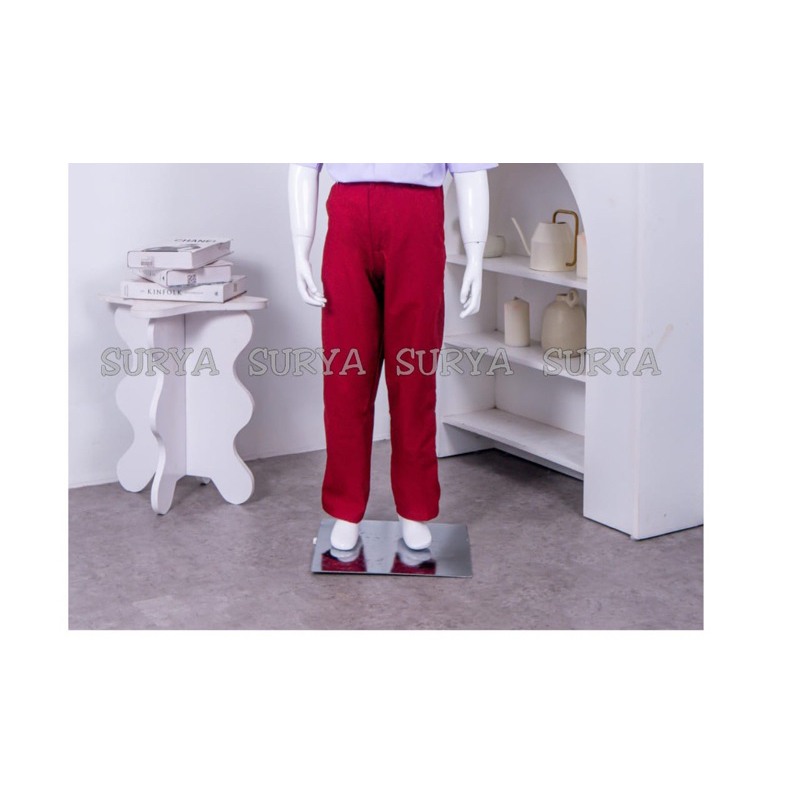 Jual CELANA SD PANJANG merah,coklat,hitam,putih,hijau- celana SD - seragam sekolah - celana ...