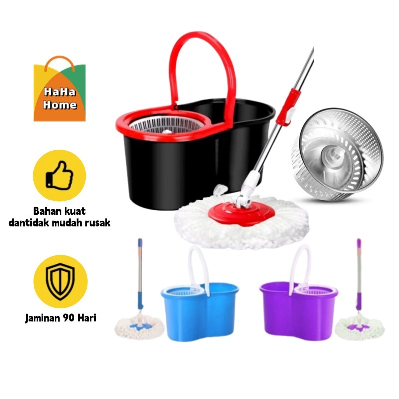 Jual Set Alat Pel Lantai Super Mop Dengan Ember Pencuci Putar | hand ...