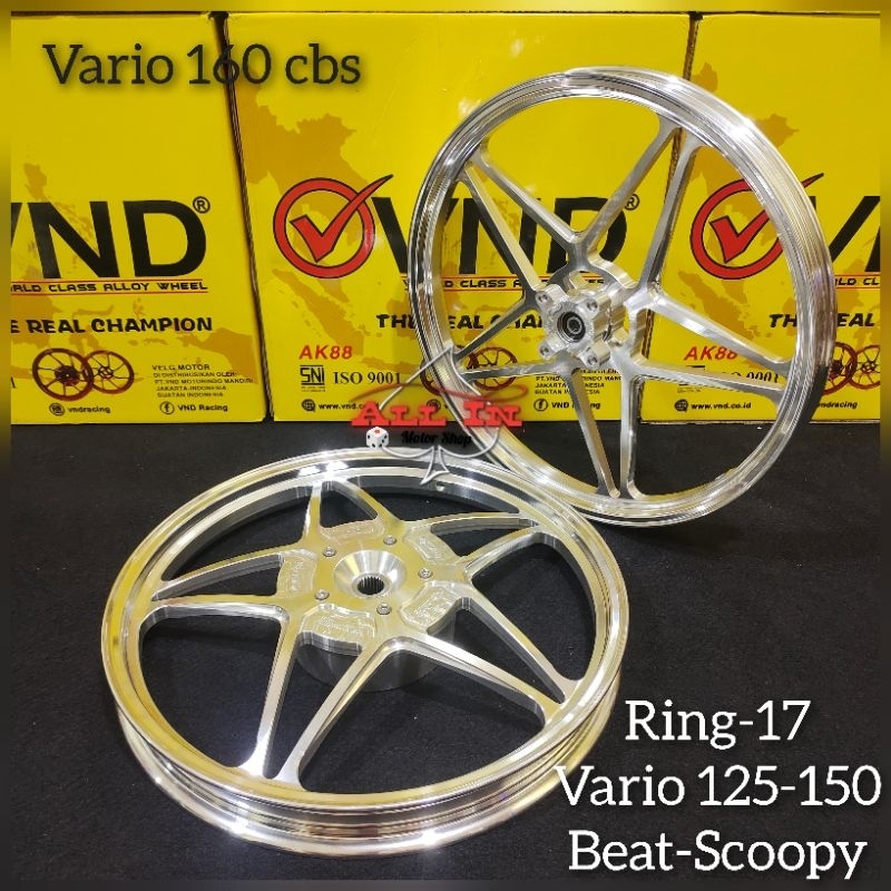 Jual VND VELG V SPEED GEN 2 VARIO 125 VARIO 150 160 KZR STYLO CBS SCOOPY BEAT MIO SPORTY FINO ...