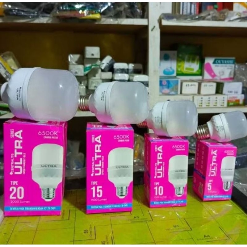 Jual Lampu Led Centralite ULTRA 5W 10W 15W 20W 30W 40W Original 6500K Coolday Light Nyala Di ...