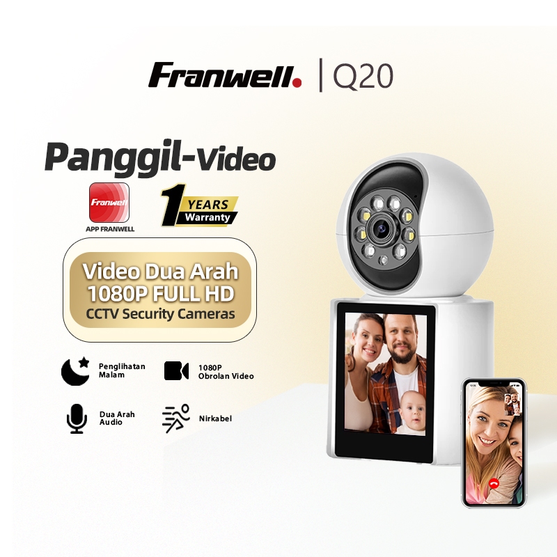 Jual Franwell Q20 CCTV WiFi 1080P Full HD Video Call 1 Klik Audio 2 ...
