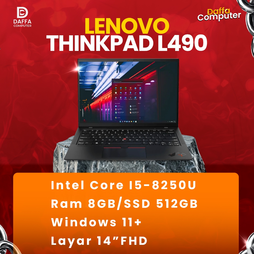 Jual Laptop Lenovo Thinkpad L490 Second Premium Intel i5-8250U 8GB RAM ...