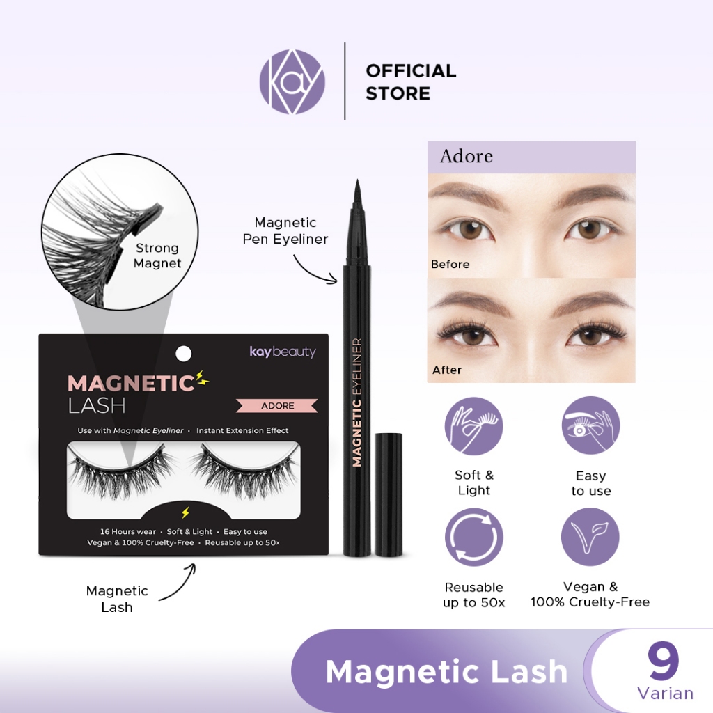 Jual [BUY 1 GET 1] Kay Beauty Eyelash Bulu Mata Palsu / Bulu Mata Magnet / Magnet Lash ...