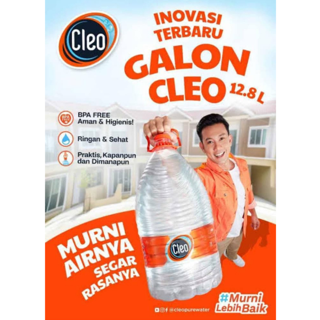 Jual Cleo Air Minum Murni Galon 12,8 liter | Shopee Indonesia