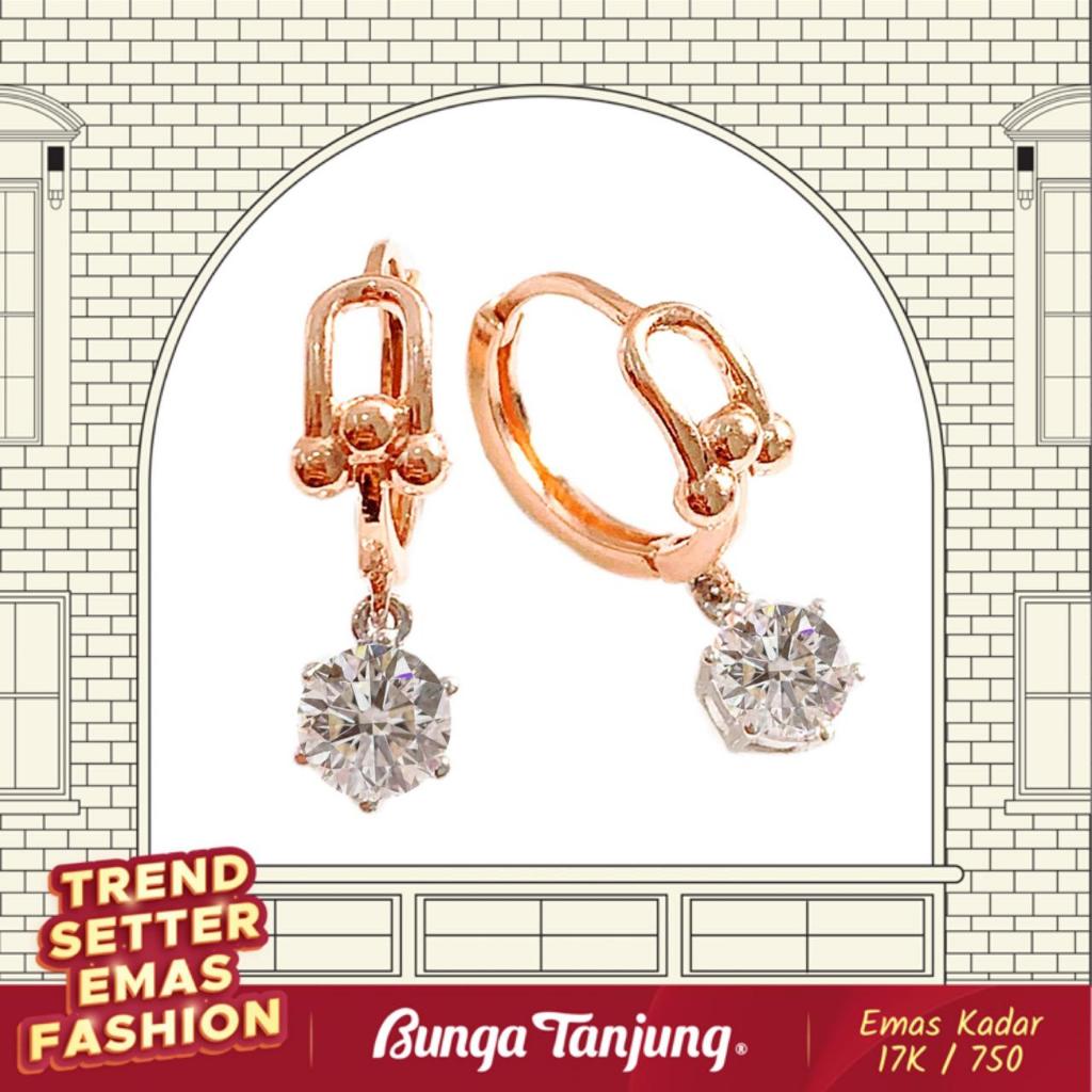 Jual ANTING KLIP SOLITAIRE LUXURY - EMAS 17K - BUNGA TANJUNG GOLD ...