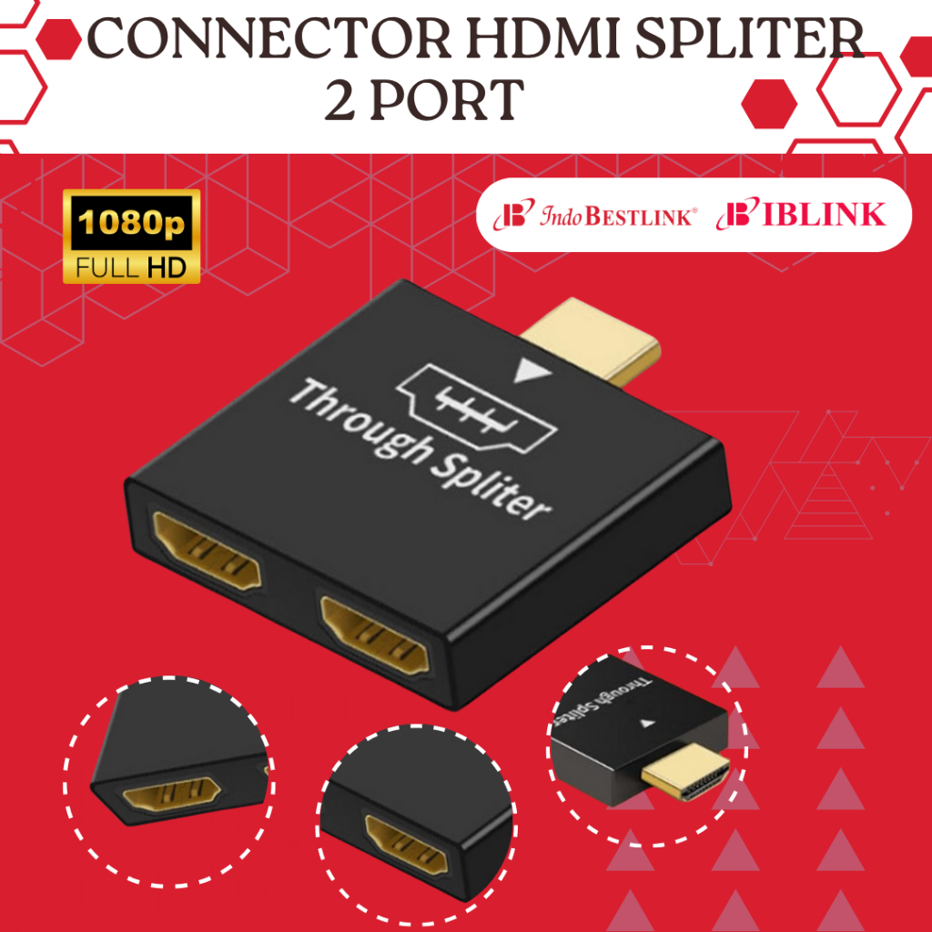 Jual Konverter HDMI M to HDMI HDMI Female 2F Connector HDMI to Dual ...