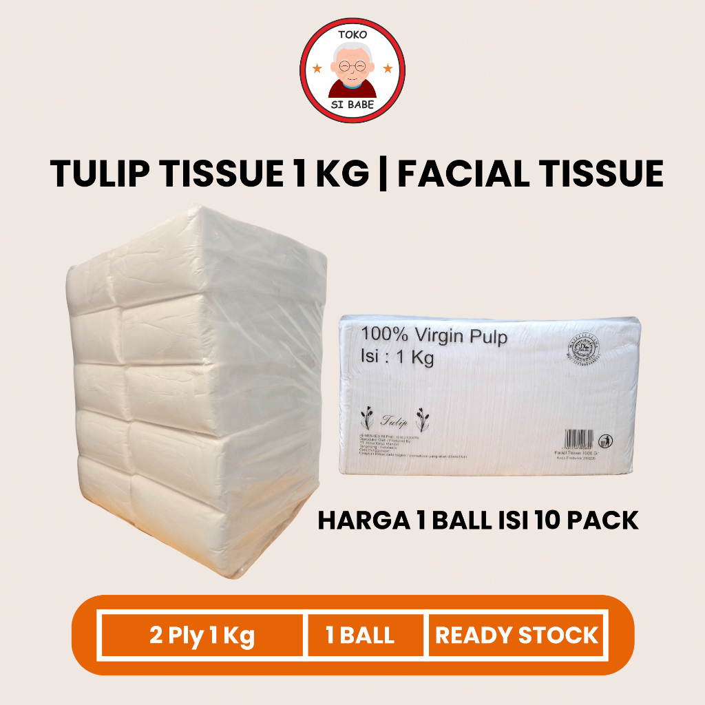 Jual [ PAKET 1 BALL ] TISSUE PULP KILOAN 1 KG | TISSUE TULIP 1000 GRAM ...