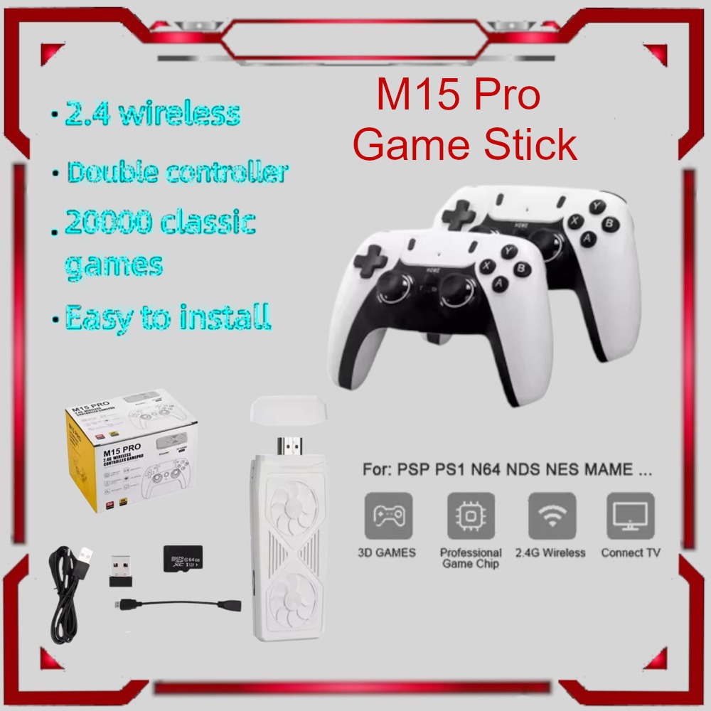 Jual 4K Game Stick M15 Pro Game Console Wireless HDMI TV Retro Video ...
