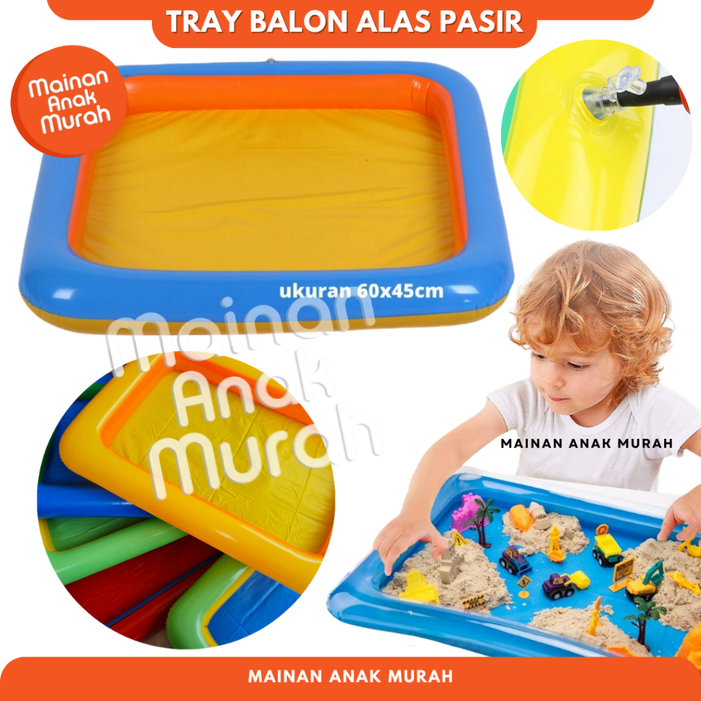 Jual Alas Balon Nampan Kolam Tatakan Tray Bermain Pasir Ajaib 60 x 45 ...