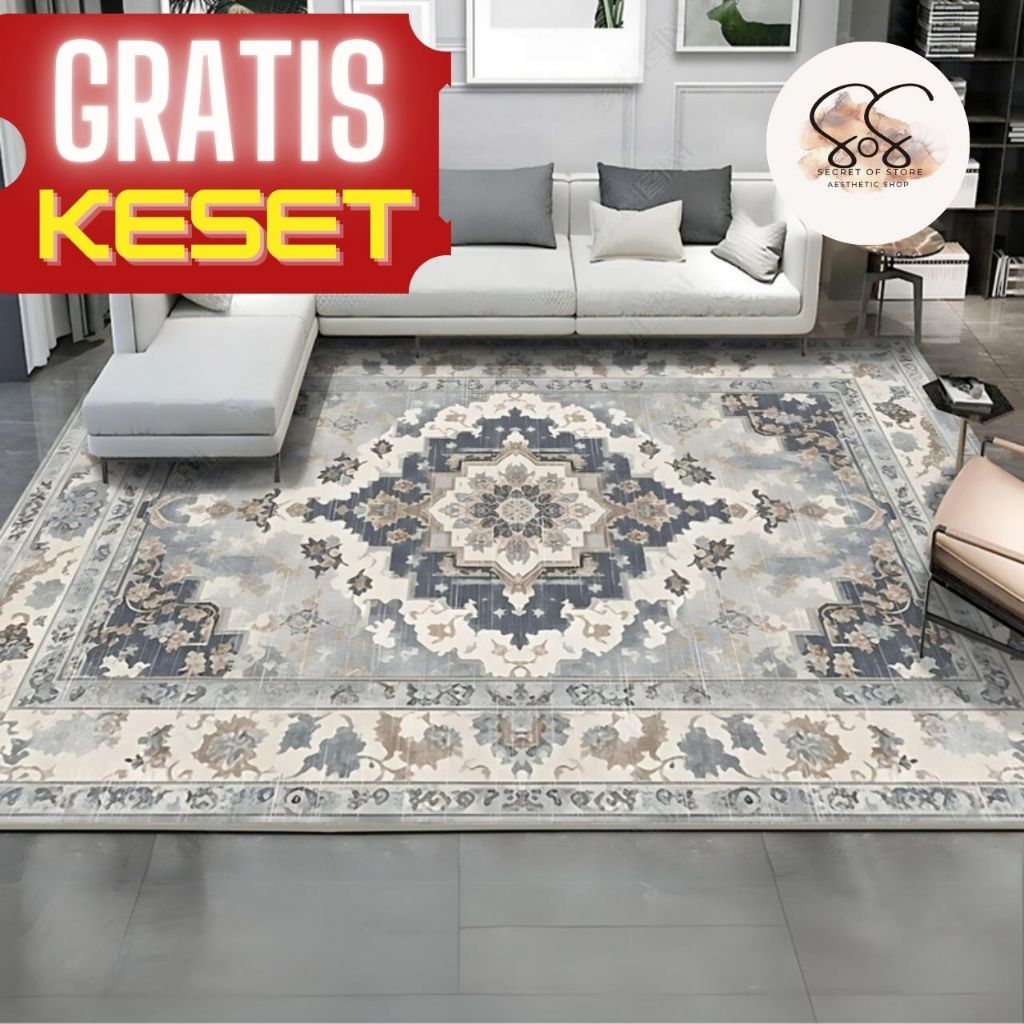 Jual Karpet Lantai Ruang Tamu Lembut Jumbo & Mewah Motif Aesthetic ...