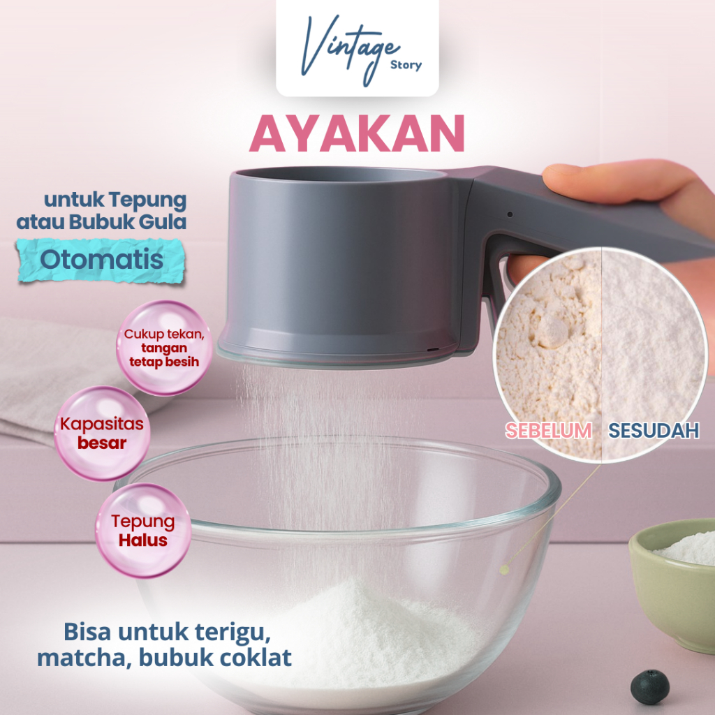 Jual Saringan Pengayak Tepung Gula Bubuk Halus Manual dengan Tuas ...