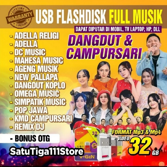 Jual FLASH DISK SANDISK V-GEN MUSIK ISIAN TERLENGKAP | Shopee Indonesia