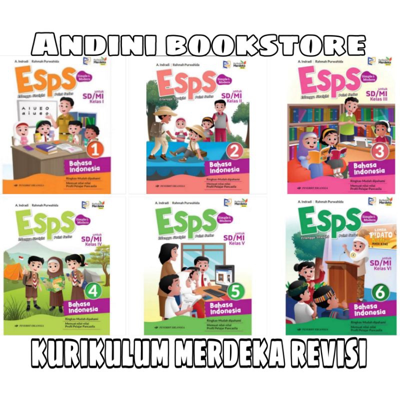 Jual BUKU ESPS BAHASA INDONESIA KELAS 1 2 3 4 5 6 SD/MI KURIKULUM MERDEKA REVISI ERLANGGA ...