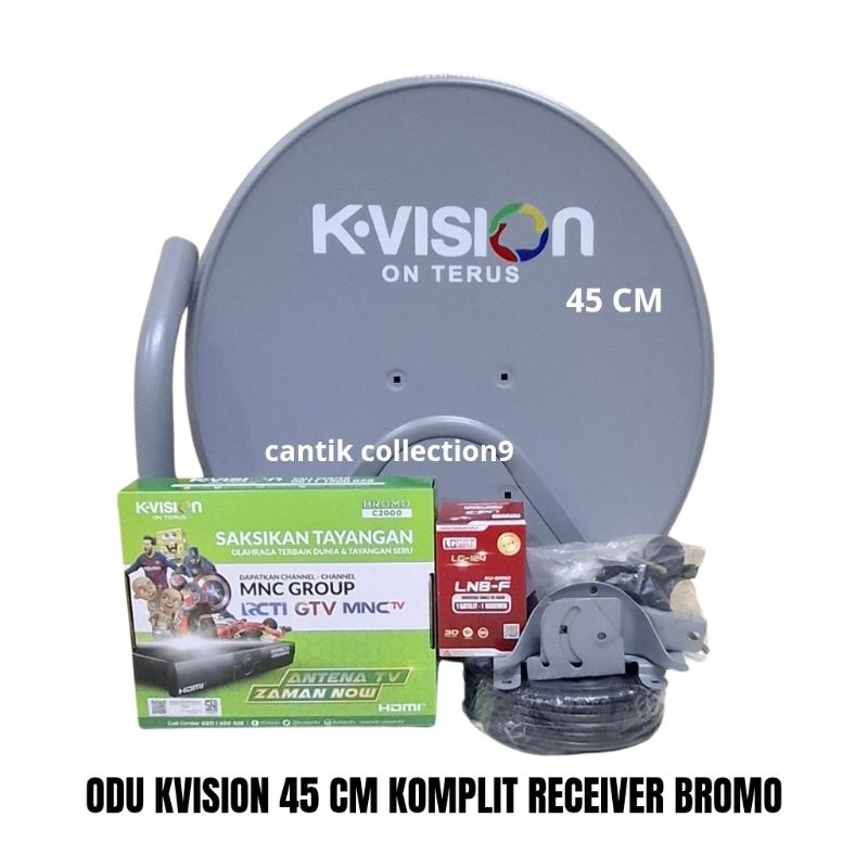 Jual Parabola Kvision 45 cm Full Set Lengkap + Receiver Bromo | Shopee ...