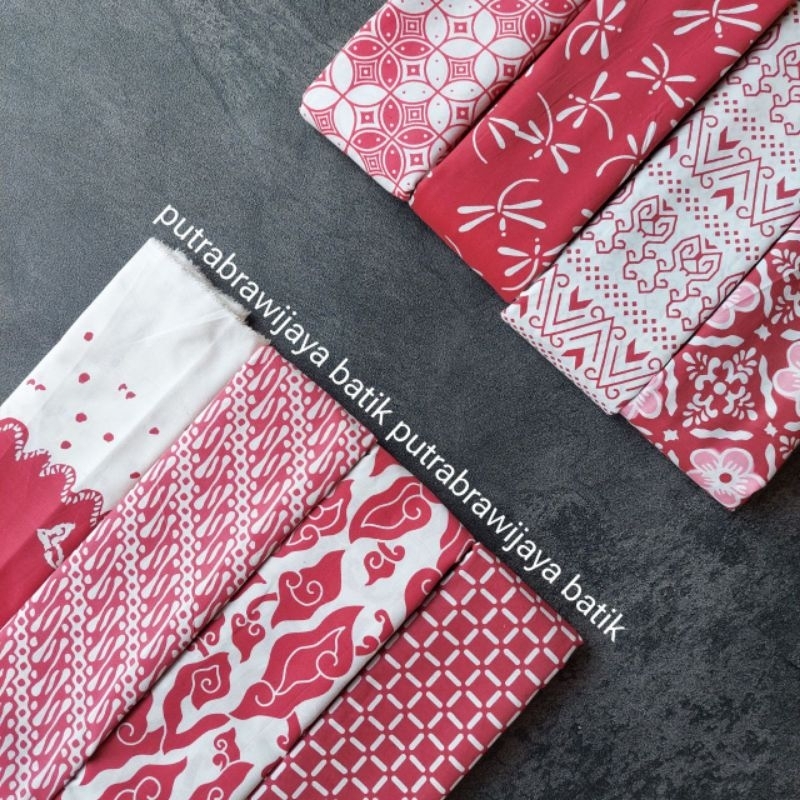 Jual Kain Batik Printing Merah Putih Bahan Tetron rayon seragam ...