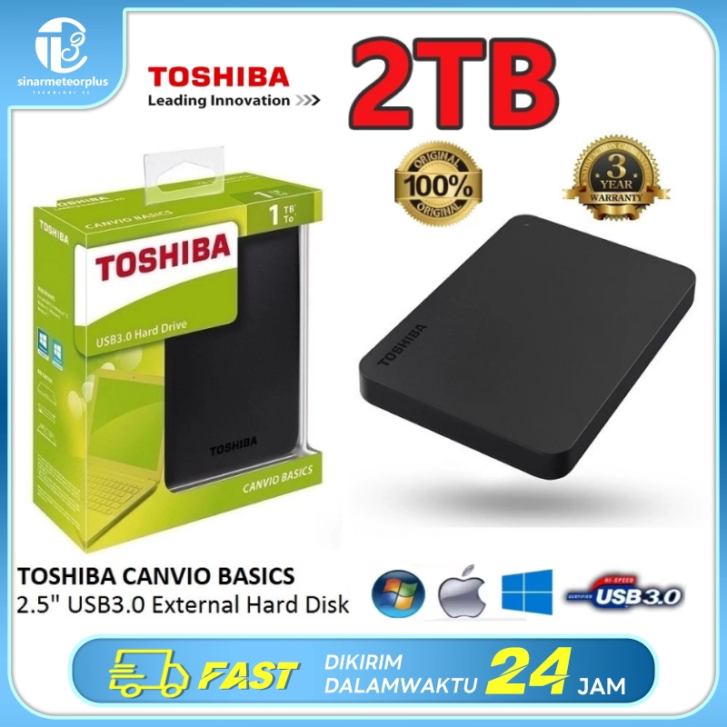 Jual 2TB HD Hardisk Eksternal / HDD External USB 3.0 Portable hardisk eksternal ORIGINAL Toshiba ...