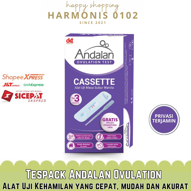 Jual Andalan Ovulation Test Kesuburan Isi 3 Cassete - Test Kehamilan ...
