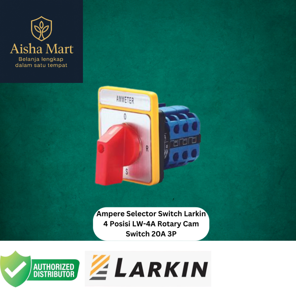 Jual Ampere Selector Switch LARKIN LW-4A 4 Posisi | Rotary Cam Switch ...