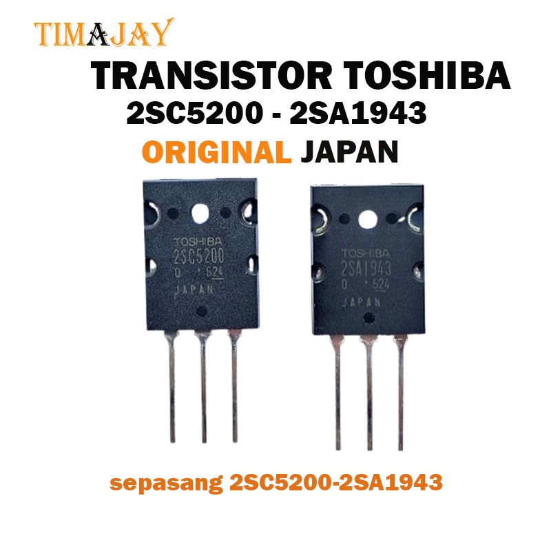 Jual Transistor Thosiba 2SC 5200 dan 2SA 1943 japang ORIGINAL Sepasang ...