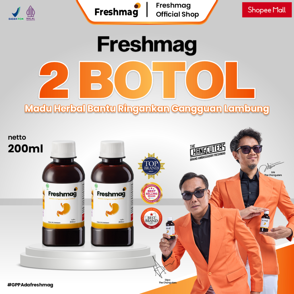 Jual 2 Botol Freshmag Madu Lambung Herbal Alami 200 ml - Atasi Masalah Maag dan Gerd aman ...