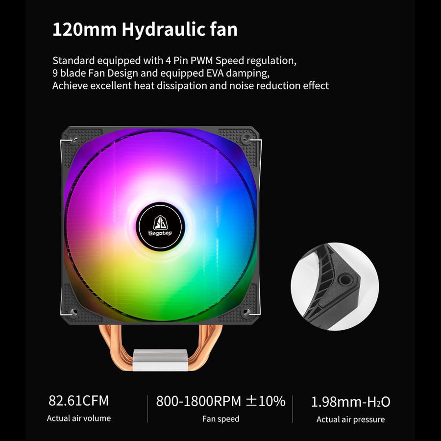 Jual HSF Segotep Frozen Tower T6 ARGB Black / White | 120mm Air CPU ...