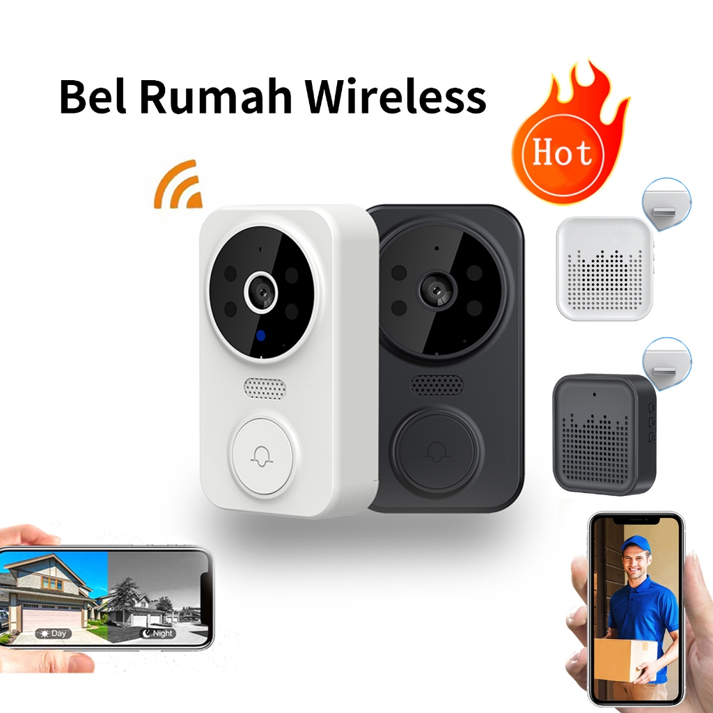 Jual Bell Pintu Rumah Kamera Wireless Smart Doorbell Waterproof ...