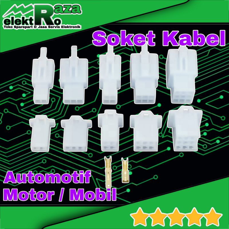 Jual Socket Soket Kabel Konektor Otomotif Automotif Motor Mobil Pin ...
