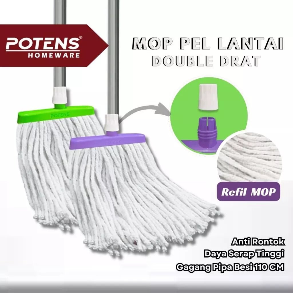 Jual Mop Pel Lantai Double Drat PELAN LANTAI GAGANG PEL/KAIN PEL/KEPALA ...