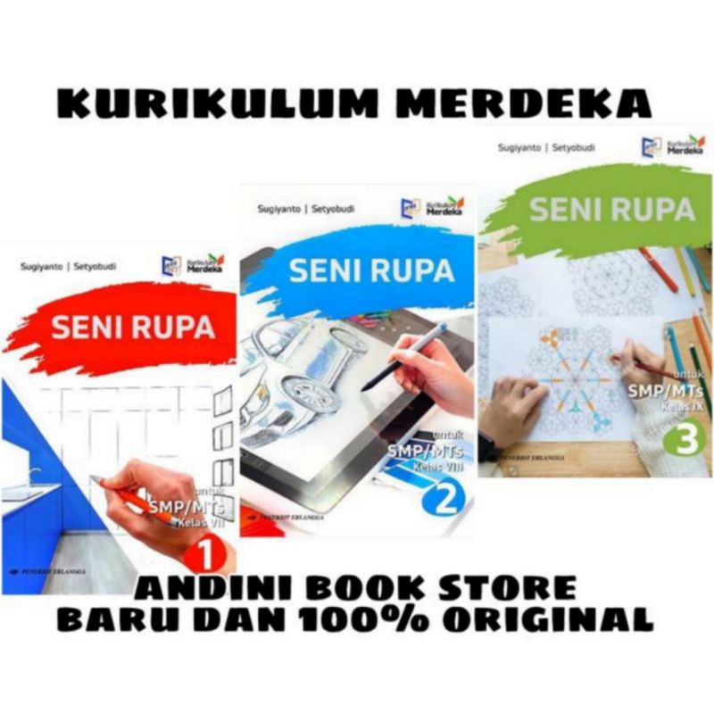 Jual BUKU SENI RUPA KELAS 7 8 9 SMP/MTs ERLANGGA KURIKULUM MERDEKA | Shopee Indonesia