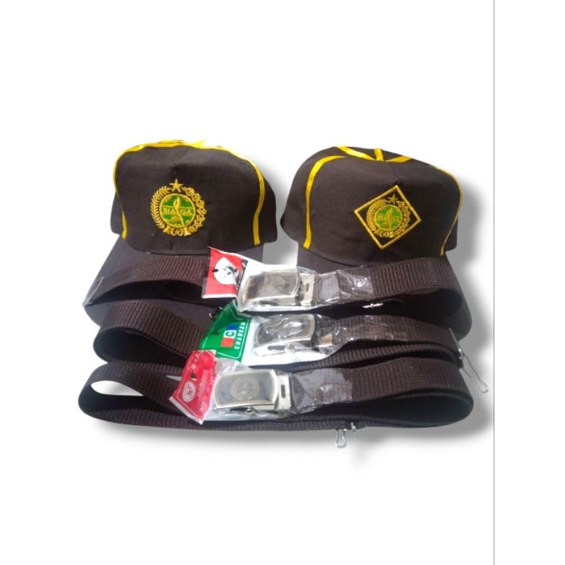 Jual PAKET LENGKAP TOPI PRAMUKA SIAGA DAN SABUK PRAMUKA COWOK CEWEK ...